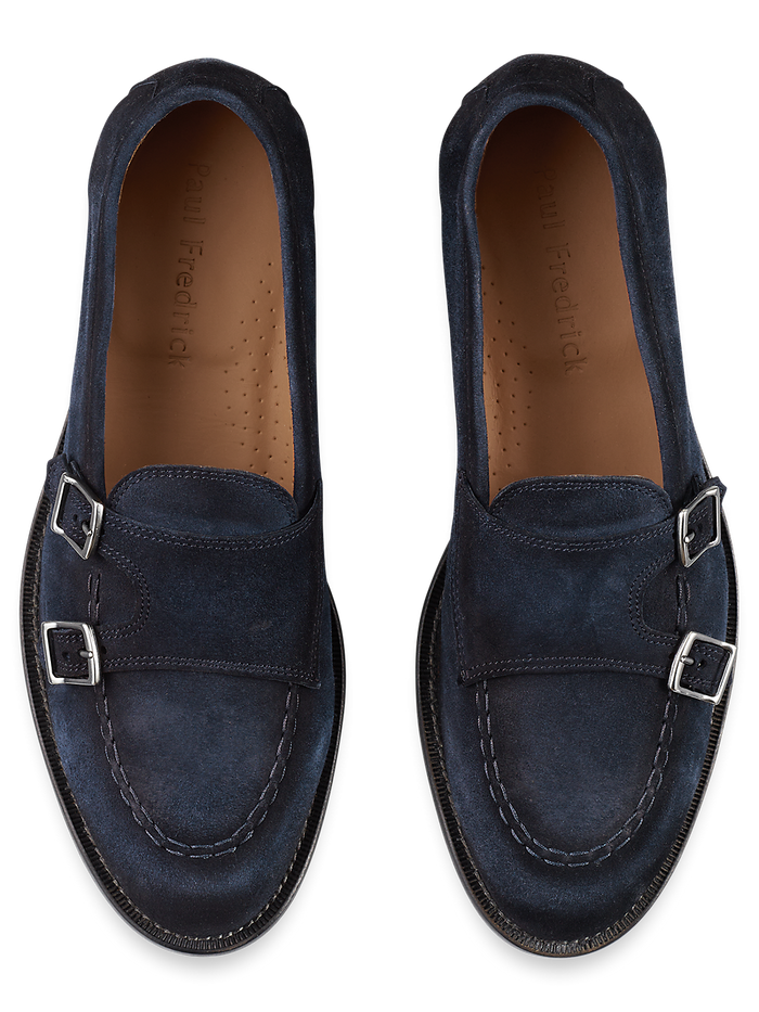 Randolph Monk Strap Loafer - Navy – Paul Fredrick