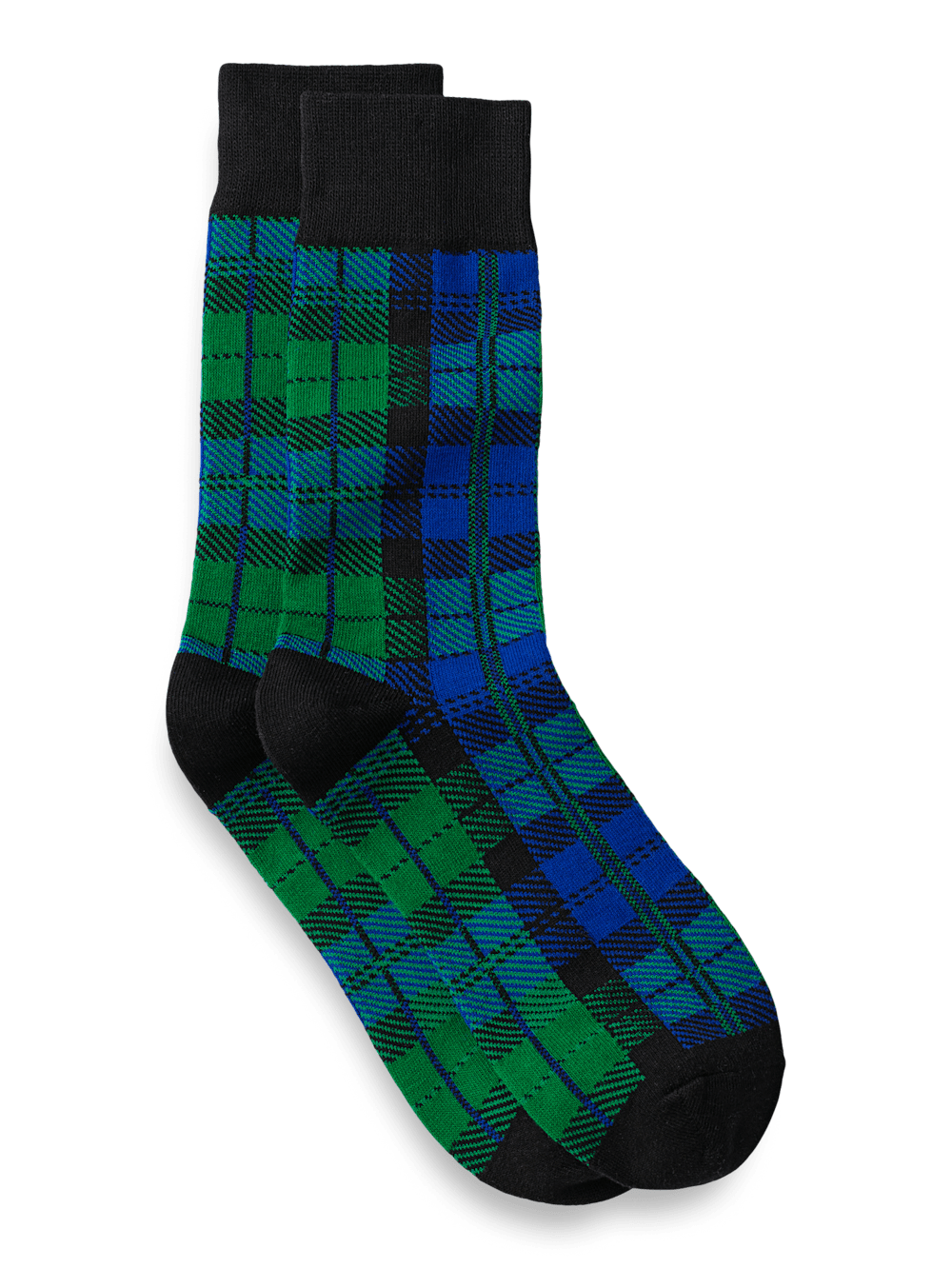 Blackwatch Plaid Cotton Blend Socks - Blue Multi – Paul Fredrick