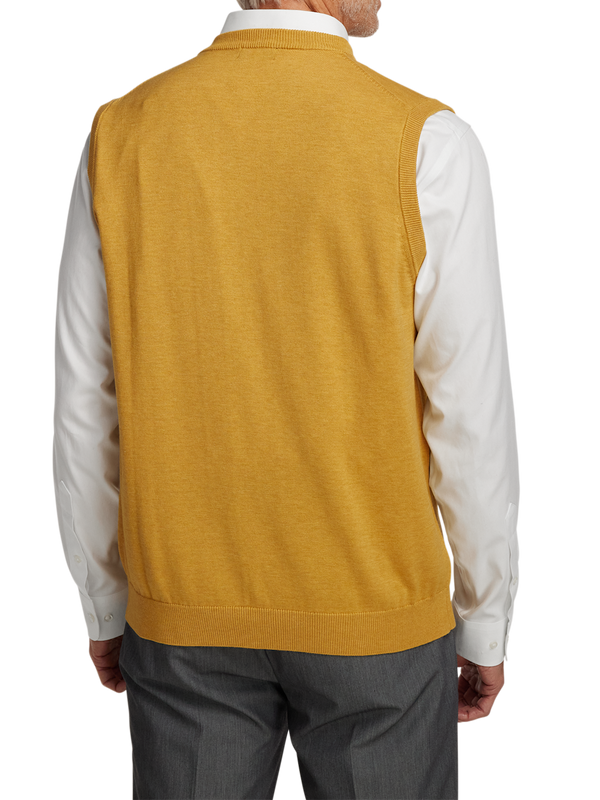 Supima Cotton Vest - Mustard – Paul Fredrick