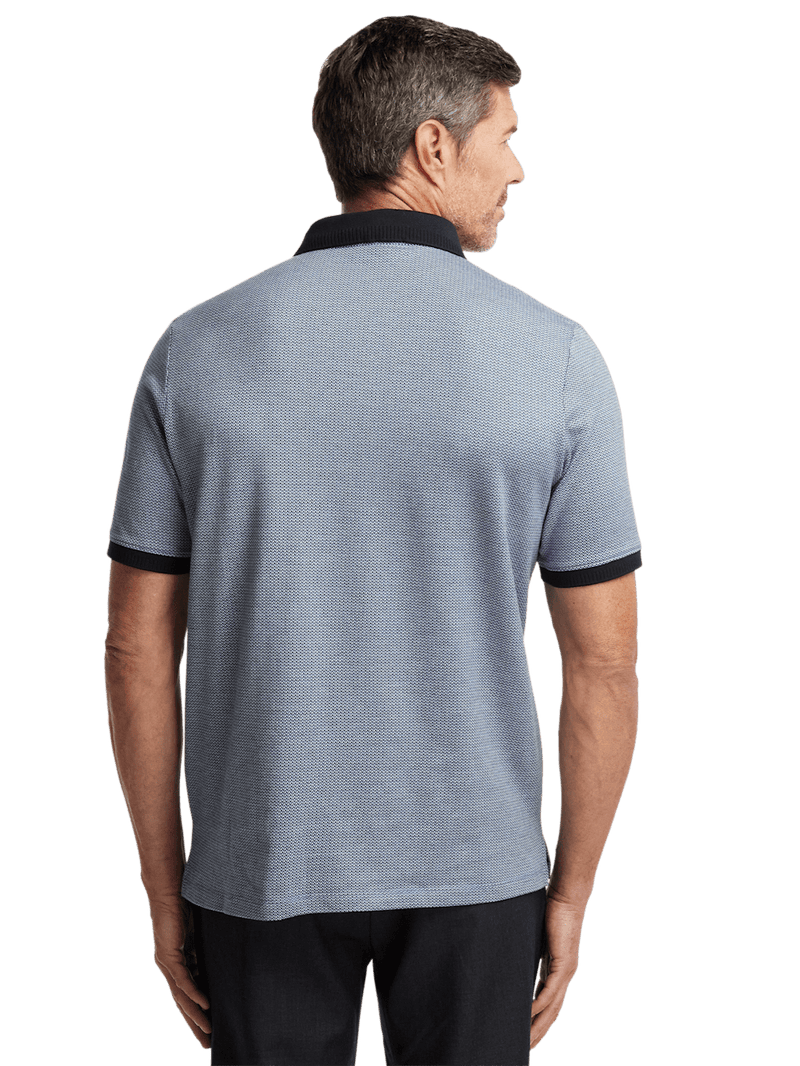 Cotton Three Button Polo - Blue Multi – Paul Fredrick