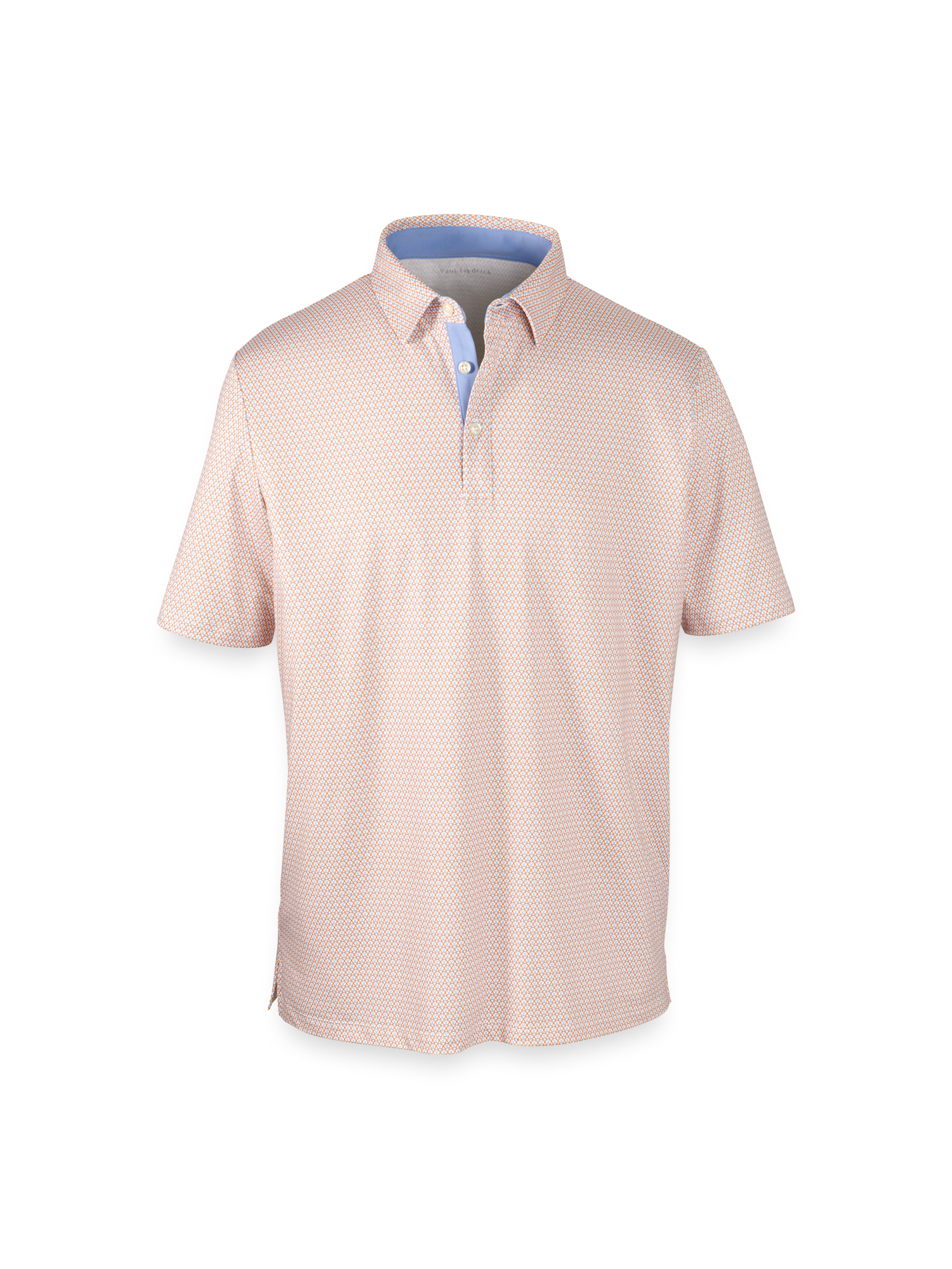 Performance Blend Three Button Polo - Orange Multi – Paul Fredrick