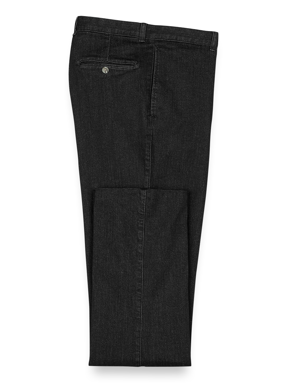 Flat Front Denim Pants - Black – Paul Fredrick