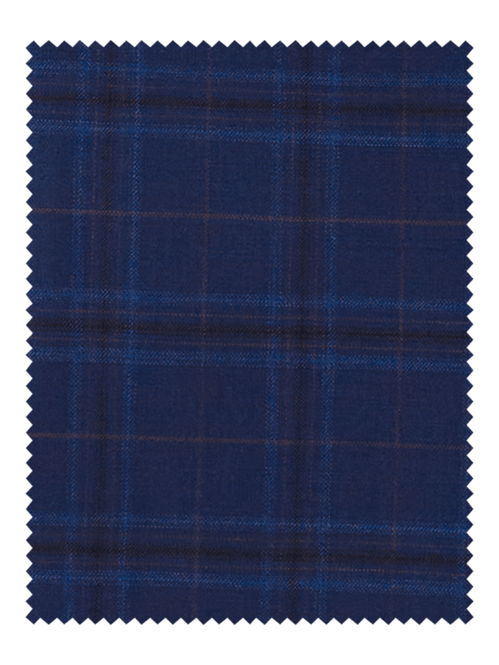 Wool Stretch Plaid Single Pleat Suit Pants - Blue – Paul Fredrick