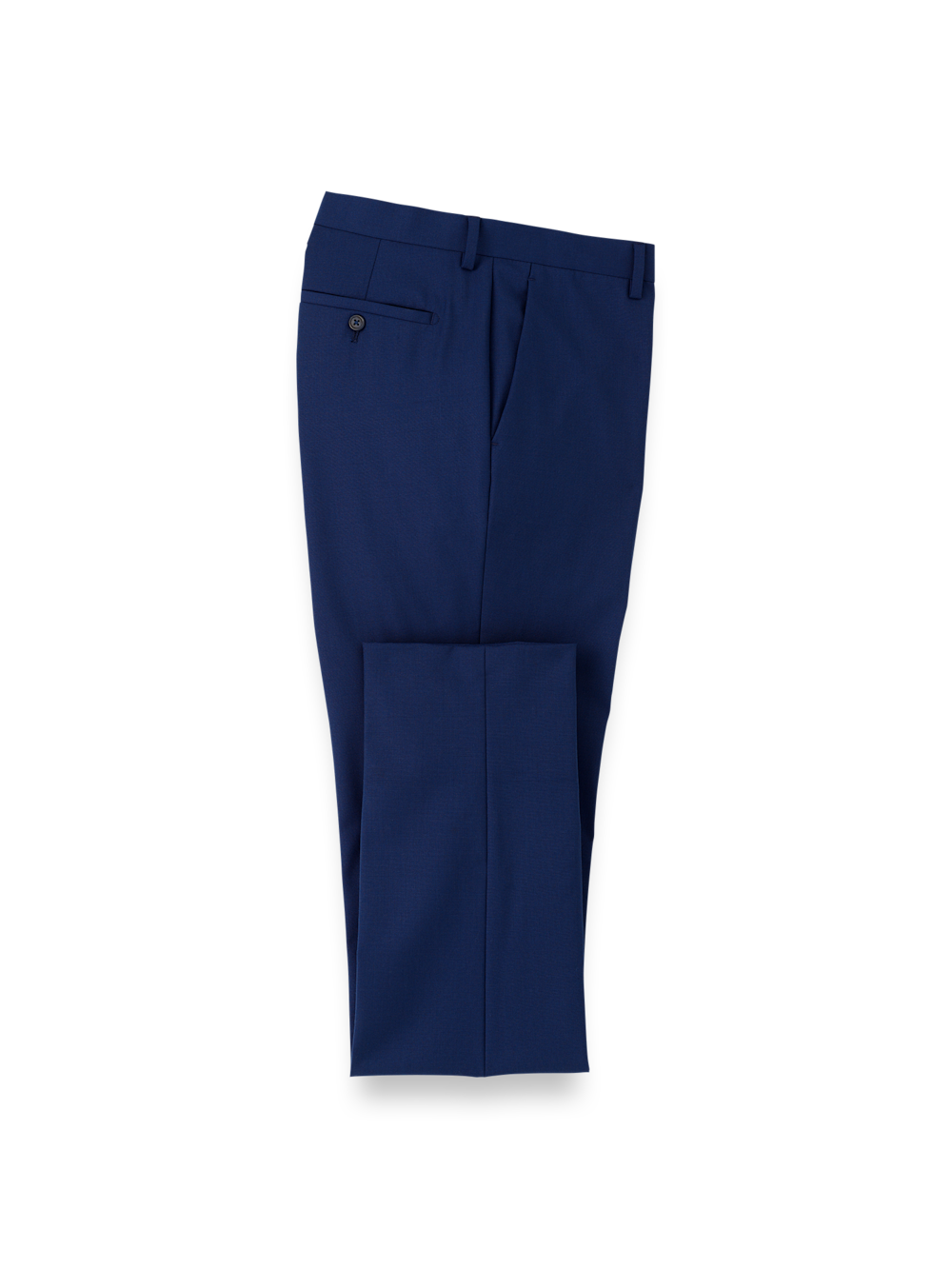 Wool Stretch Bengaline Suit Pants - Blue – Paul Fredrick
