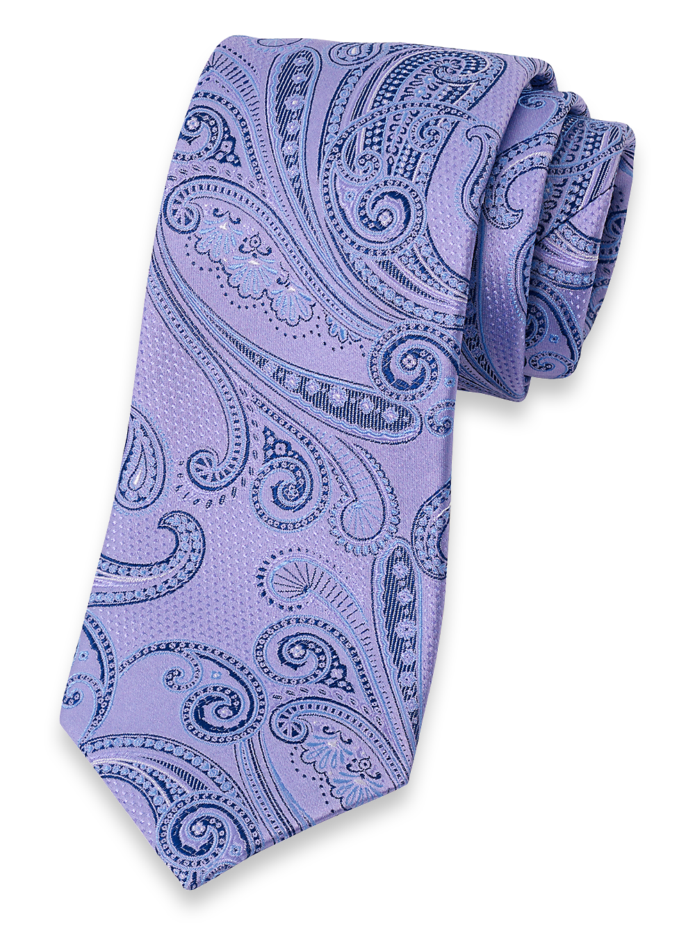 Paisley Woven Silk Tie - Lavender/blue – Paul Fredrick