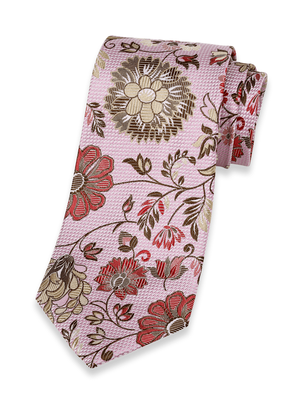 Floral Woven Silk Tie - Pink Multi – Paul Fredrick